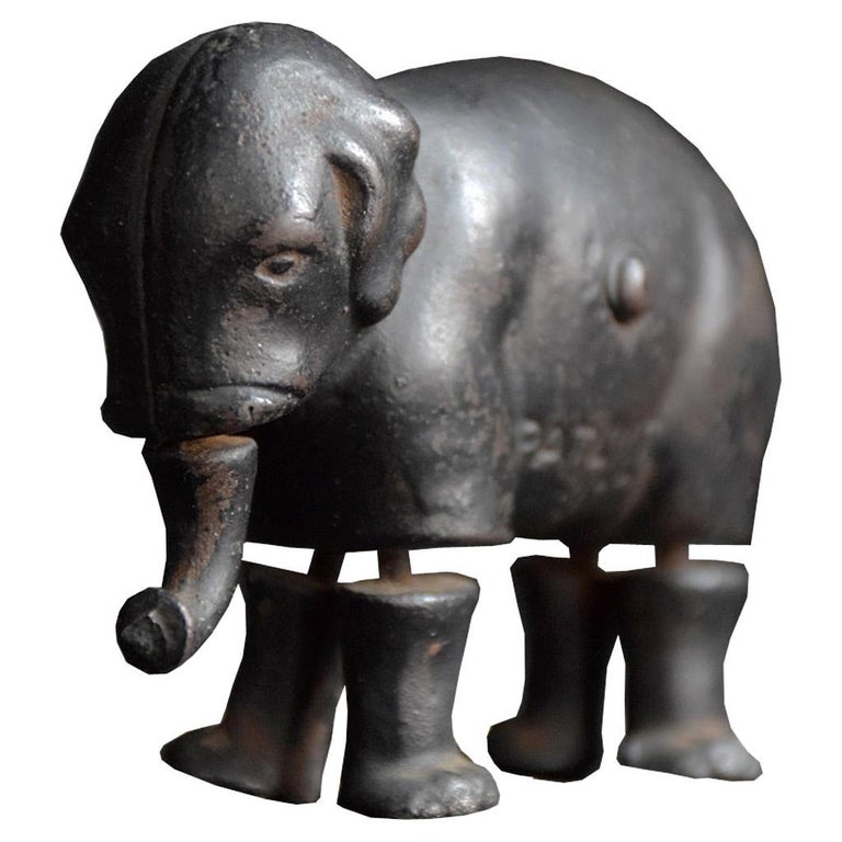 19th Century Ives Company Articulated Elephant Balancing Toy at 1stDibs