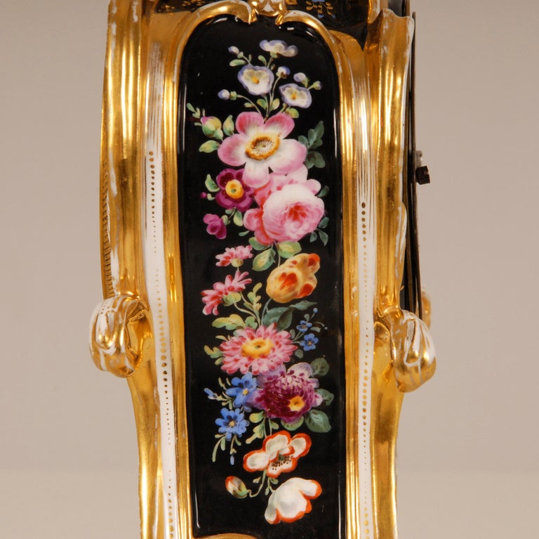19th Century Jacob Petit Porcelain Mantel Clock French Paris Porcelain ...
