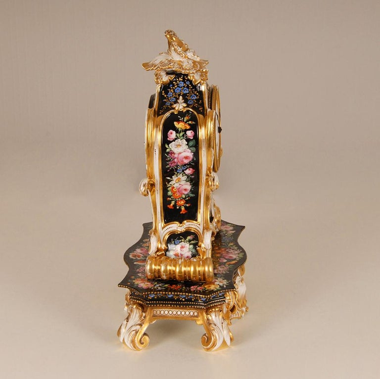 19th Century Jacob Petit Porcelain Mantel Clock French Paris Porcelain ...