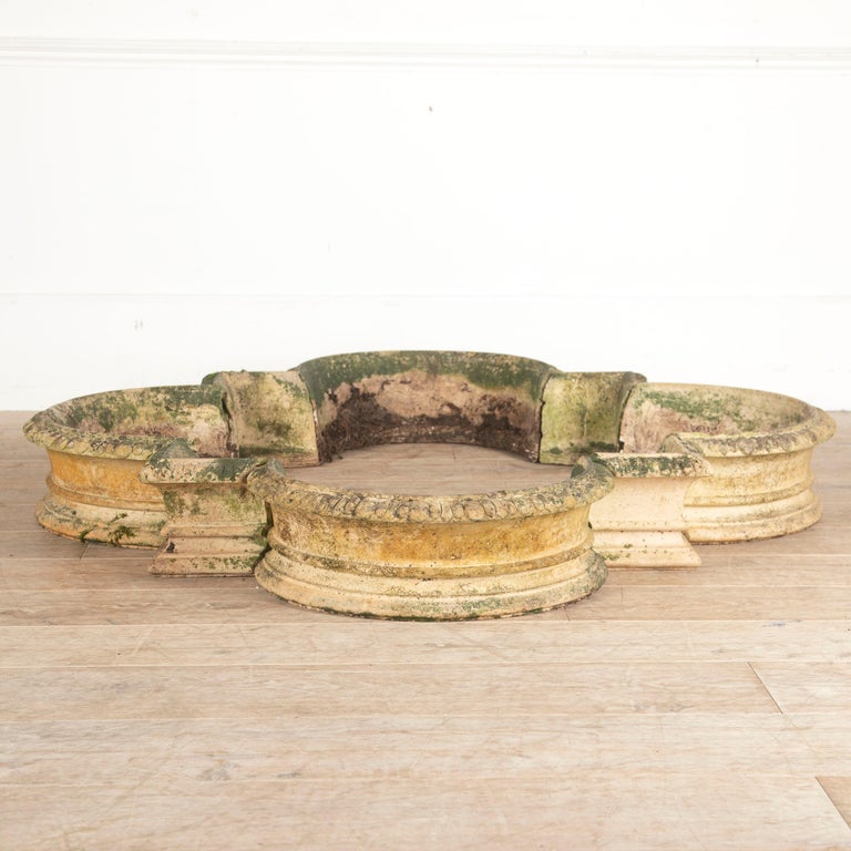 19th Century James Pulham Terracotta Quatrefoil Fountain Basin For Sale ...