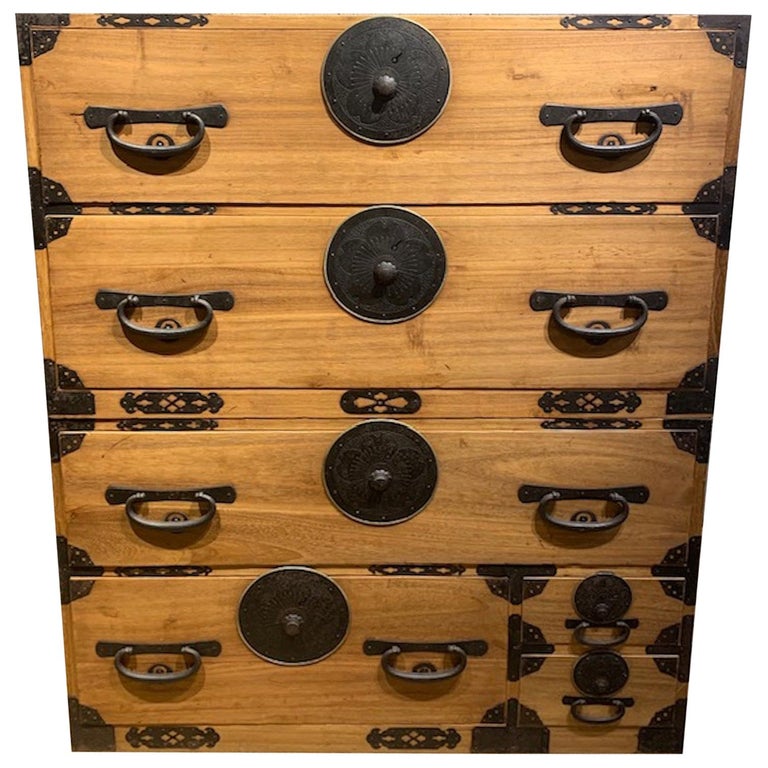 19th Century Japanese Clothing Chest For Sale at 1stDibs