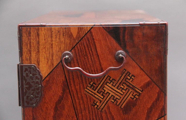 19th Century Japanese Parquetry Table Cabinet For Sale at 1stDibs