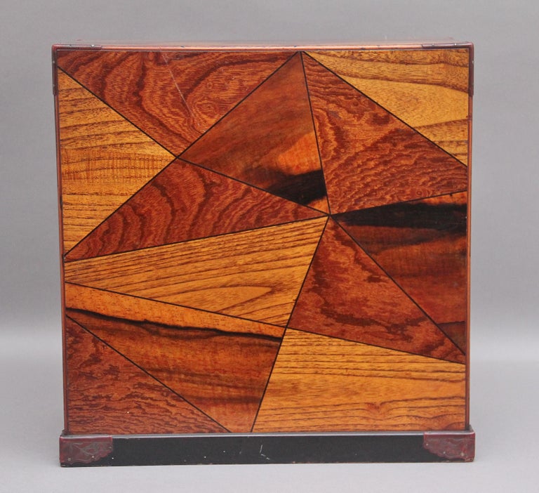 19th Century Japanese Parquetry Table Cabinet For Sale at 1stDibs