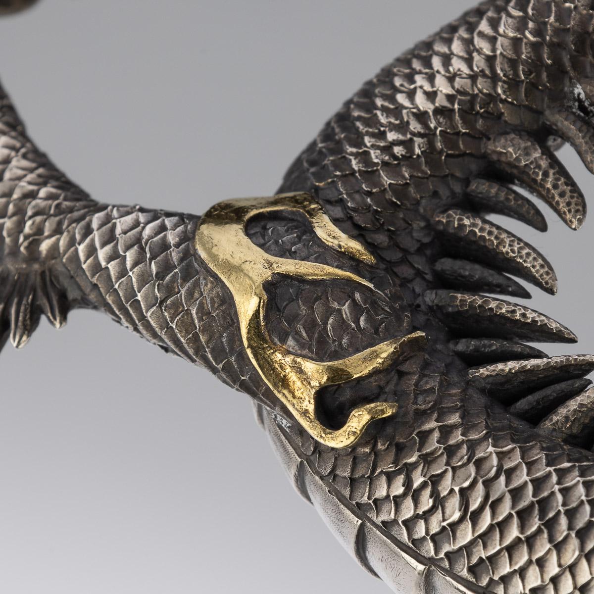 19th Century Japanese Solid Silver Dragon Candelabras, Yoshimune, C ...