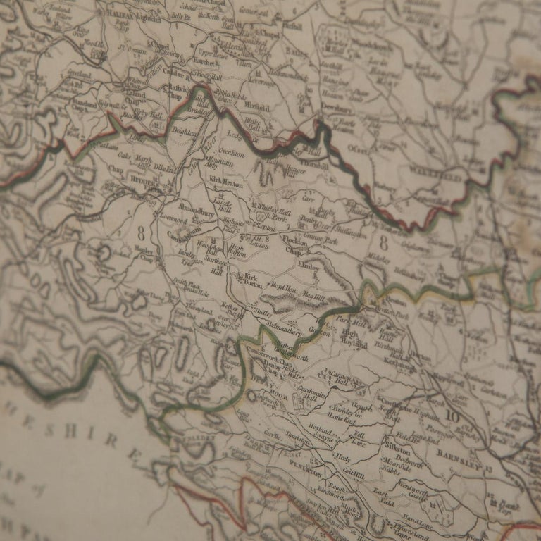 19th Century John Cary Map of South Part of West Riding of Yorkshire ...