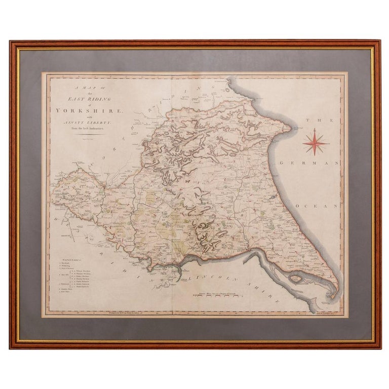 19th Century John Cary Map of the East Riding of Yorkshire, C.1800 at ...