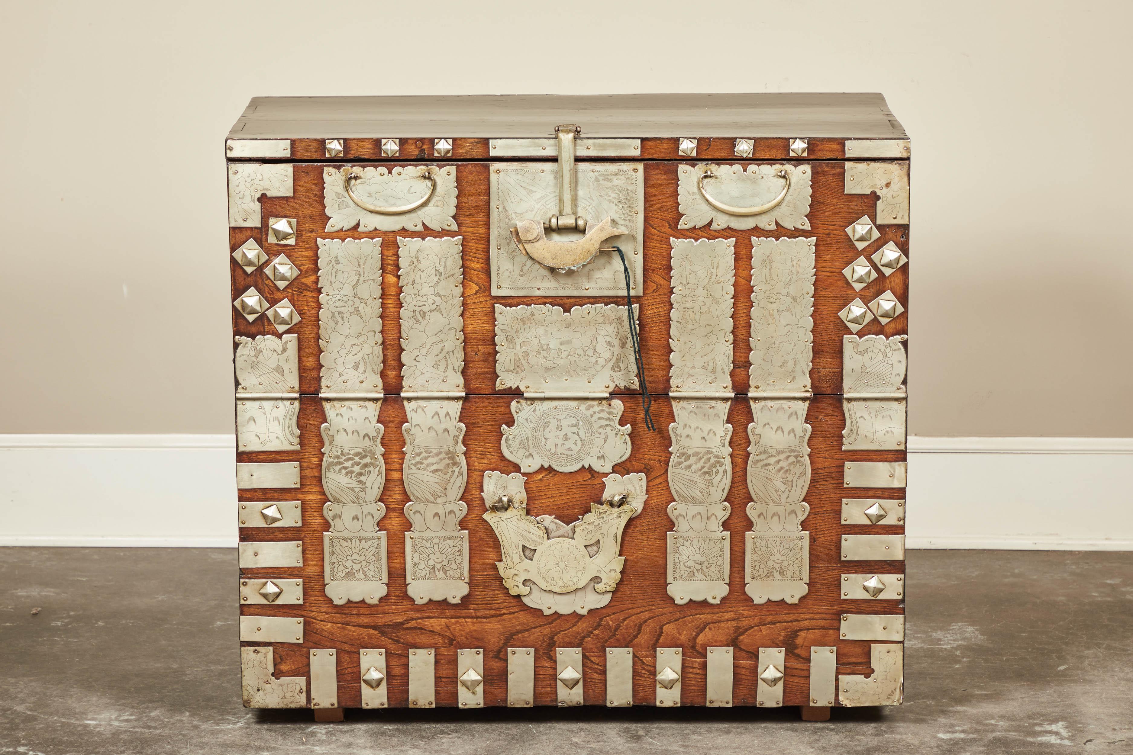 19th Century Korean Chest with German Silver Hardware at 1stDibs ...