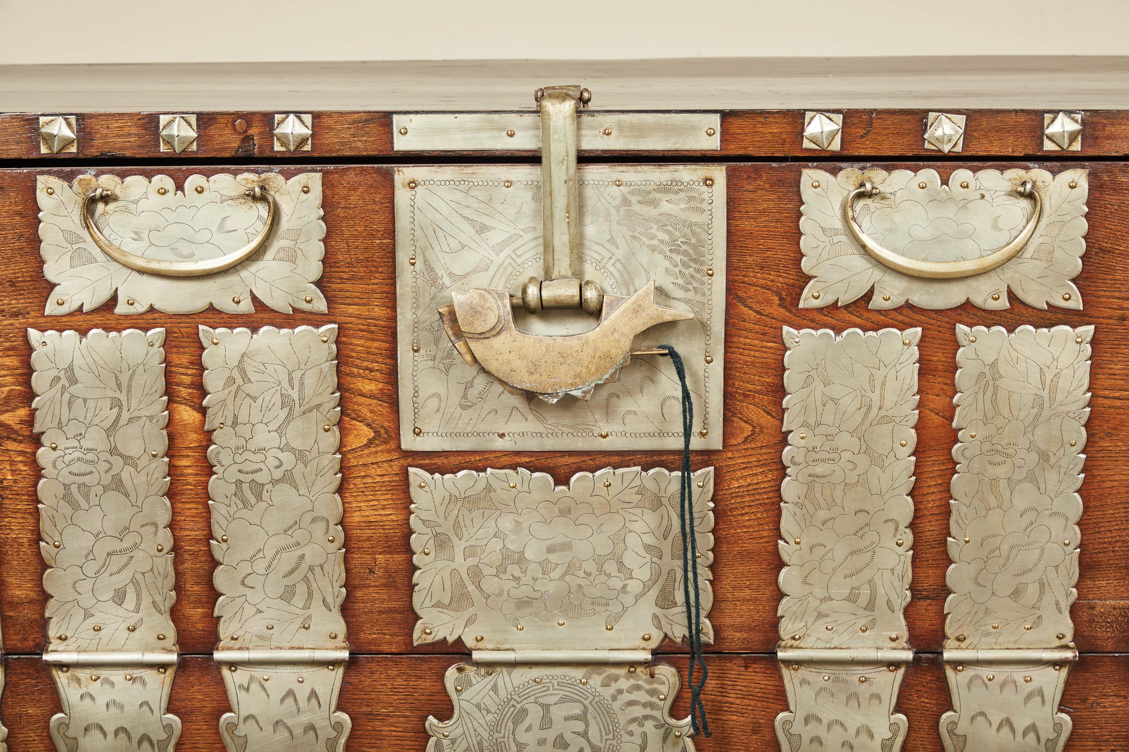 19th Century Korean Chest with German Silver Hardware at 1stDibs ...