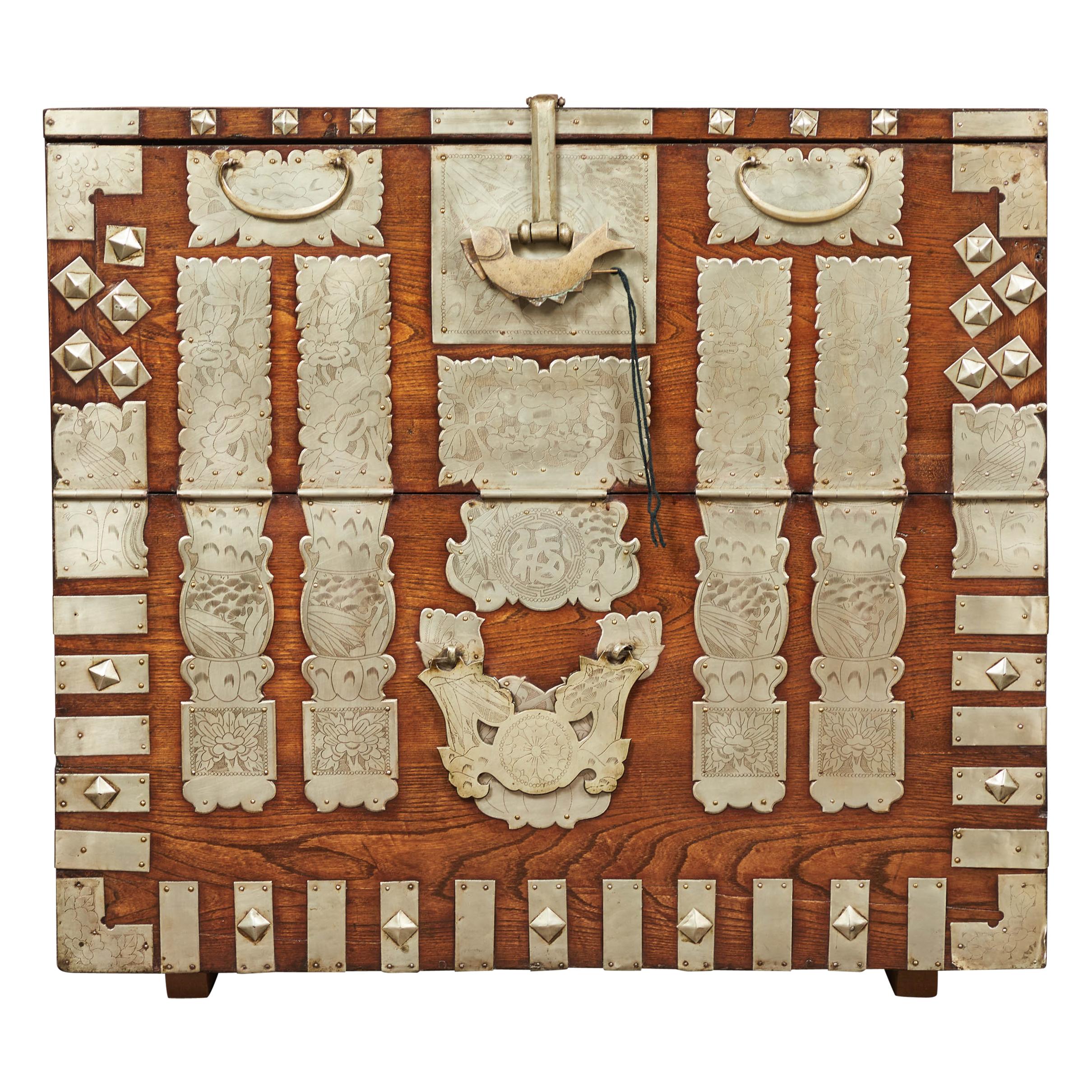 19th Century Korean Chest with German Silver Hardware at 1stDibs ...