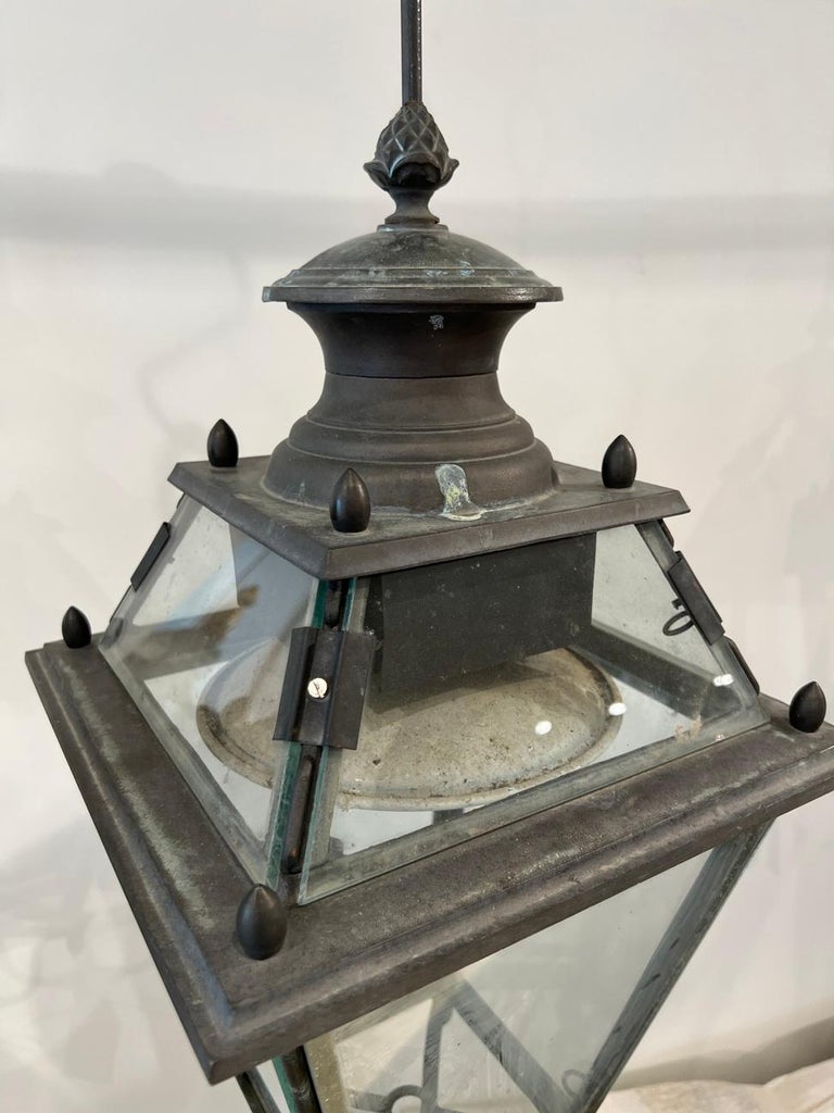 19th Century Lantern with Glass from Genoa by Tagliafico at 1stDibs