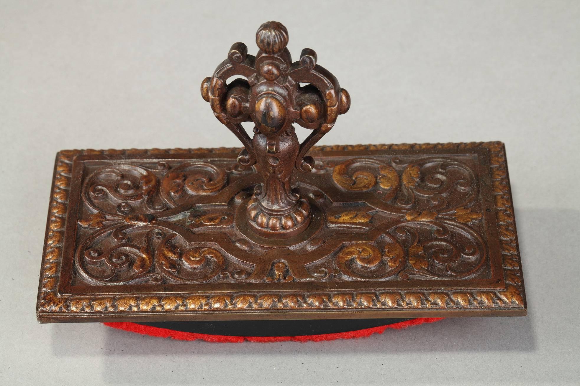 19th Century Large Bronze Inkwell Decorated with Fantastic Animals at ...