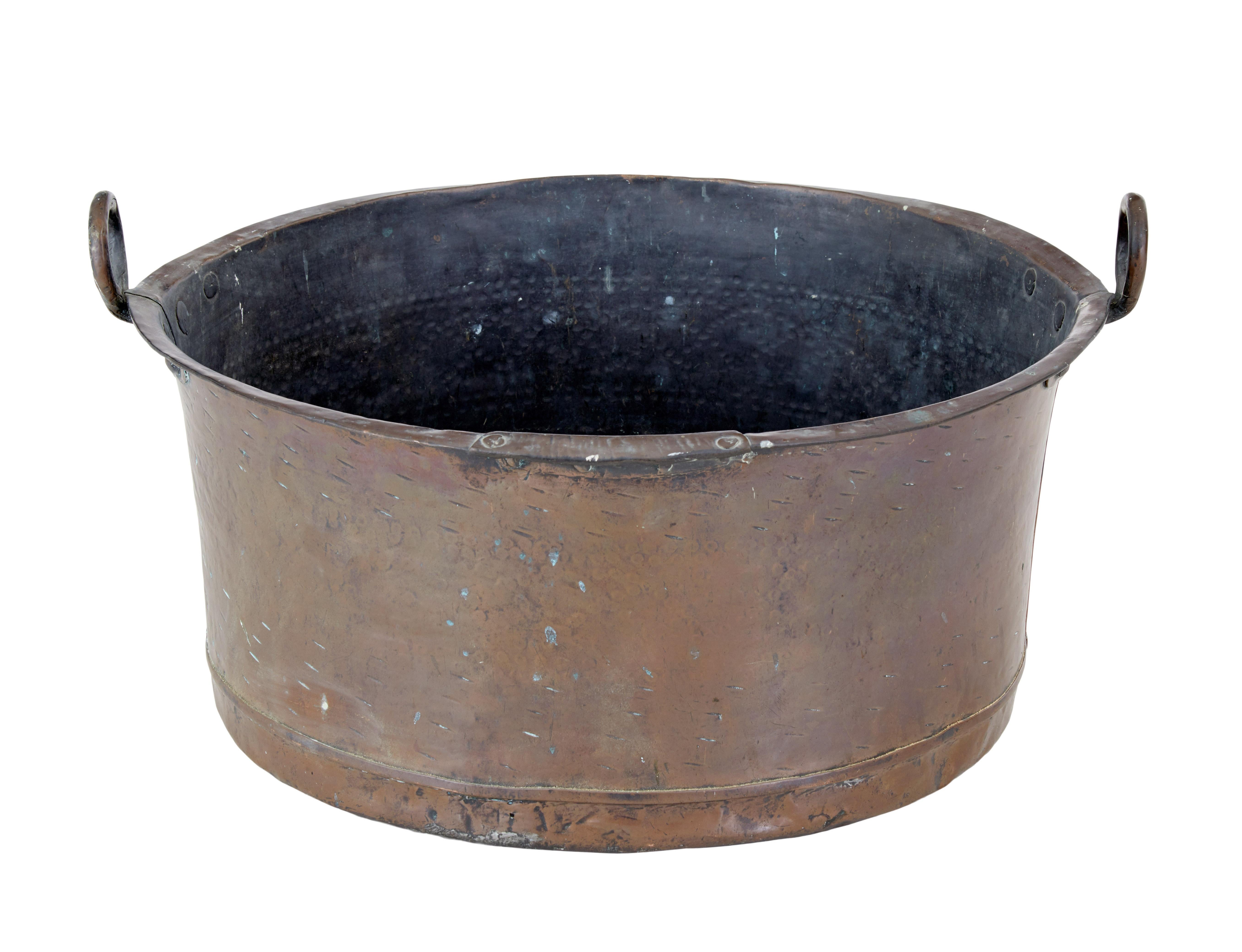 19th Century Large Copper Cooking Vessel For Sale at 1stDibs