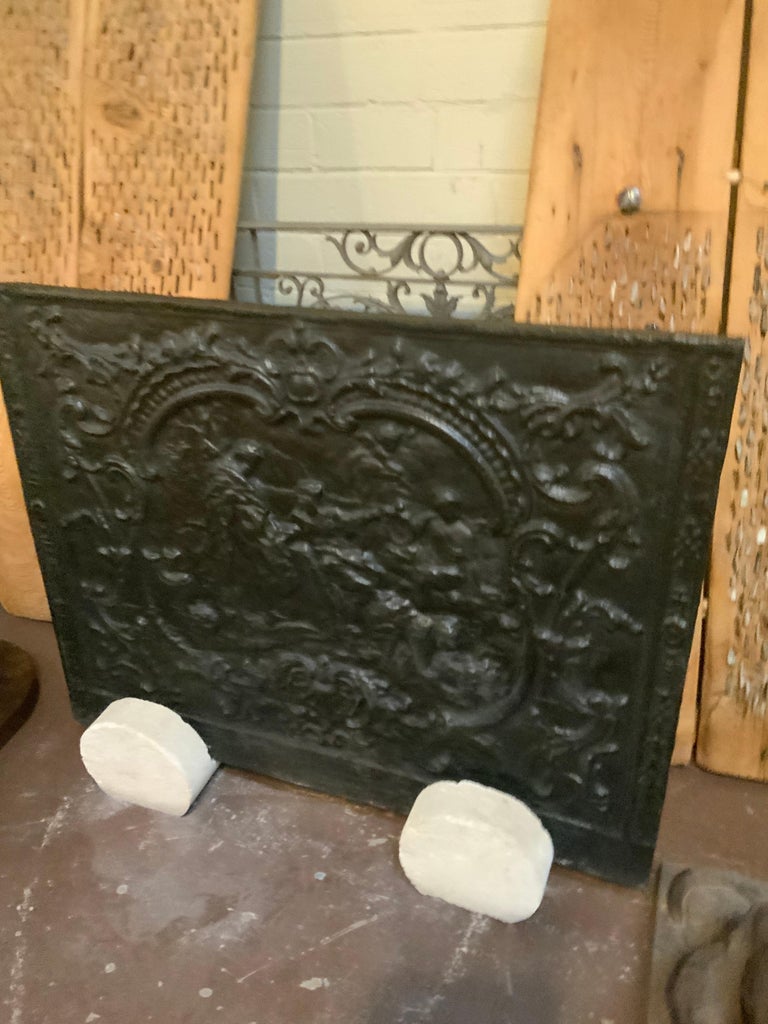 19th Century Large French Fireback For Sale at 1stDibs