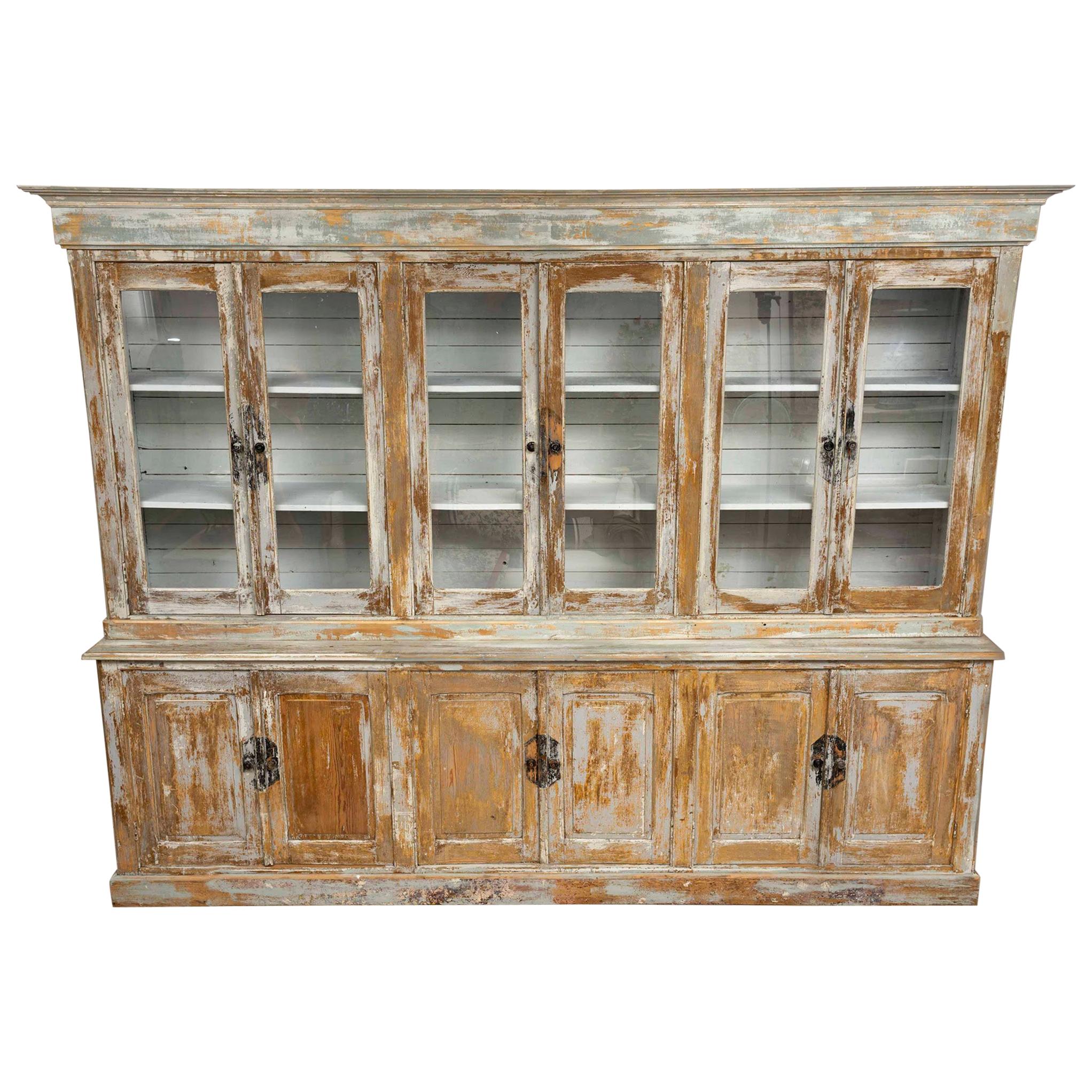 19th Century Large French Hand Painted Bookcase with its Original ...