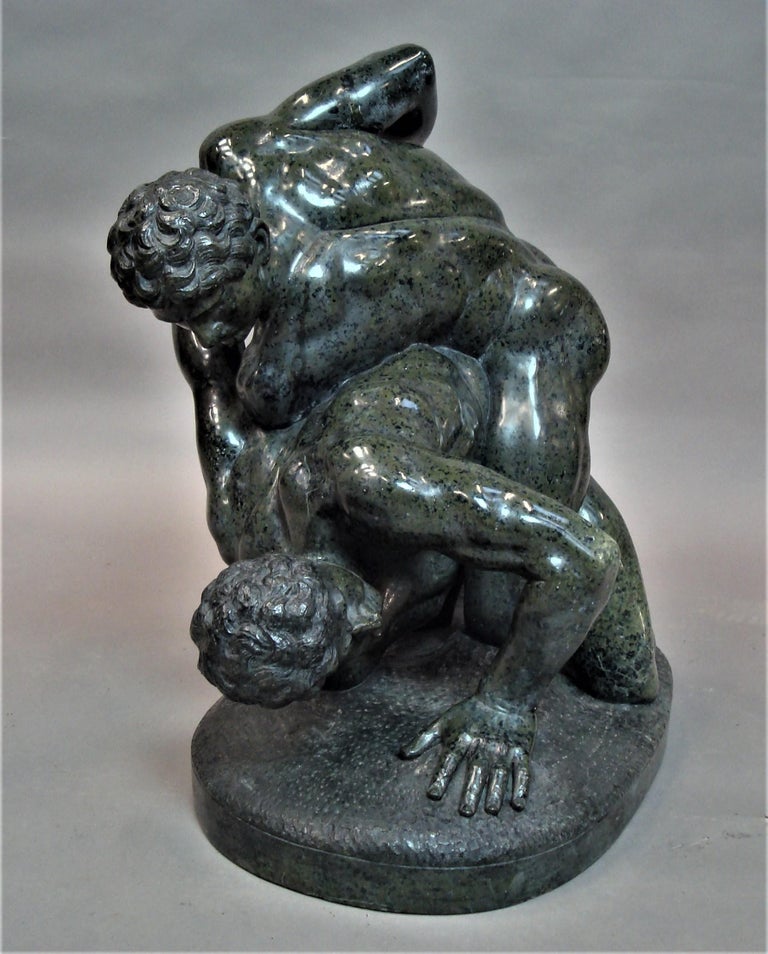 19th Century Large Italian Marble Sculpture of the Uffizi Wrestlers at ...