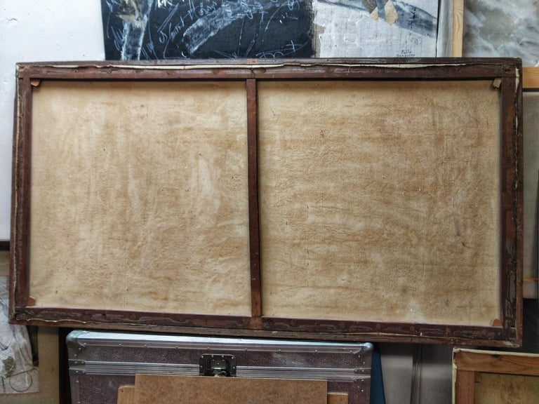 19th Century Large Oil on Canvas Copy of Murillo Feeding the Multitude Scene For Sale at 1stDibs