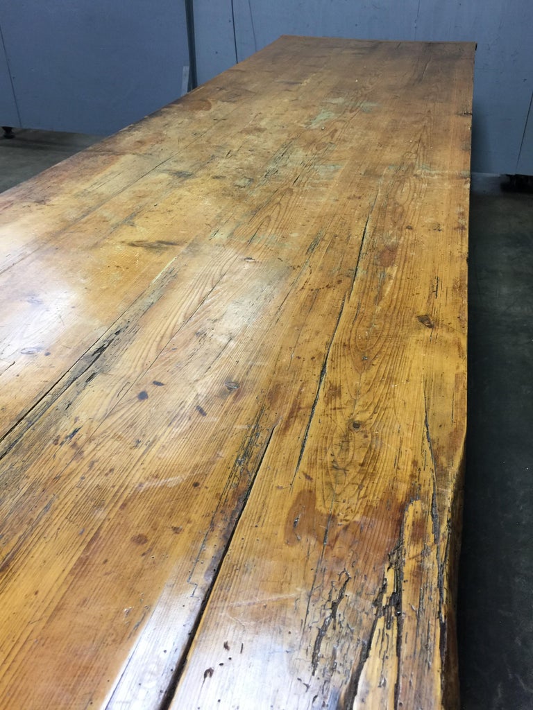 19th Century Large Pine Table at 1stDibs
