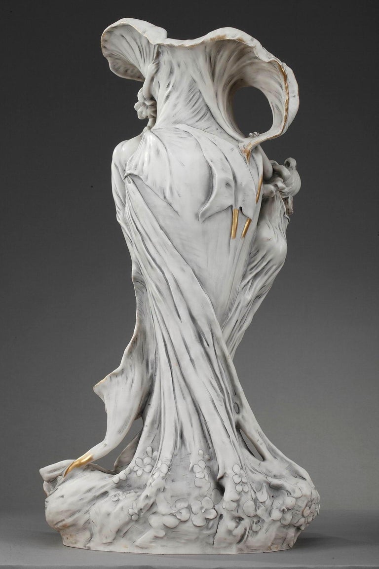 19th Century Large Royal Dux Porcelain Vase with Nymphs at 1stDibs