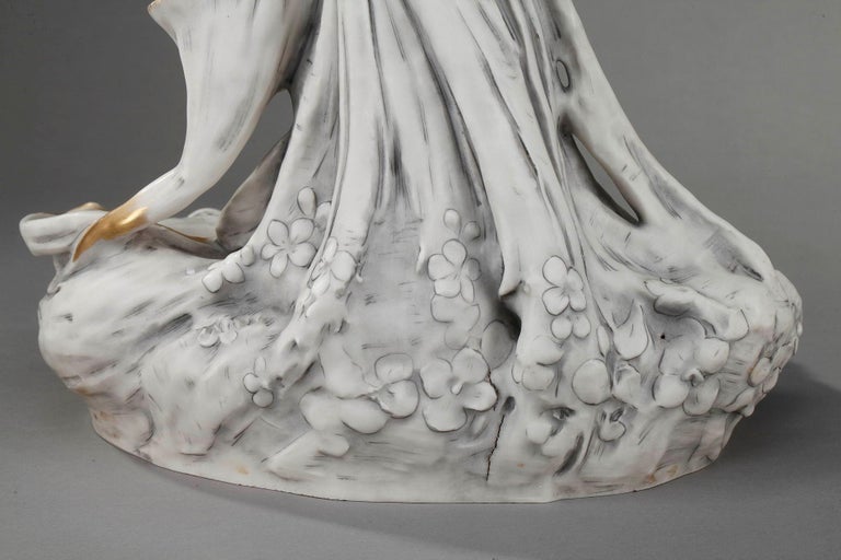 19th Century Large Royal Dux Porcelain Vase with Nymphs at 1stDibs