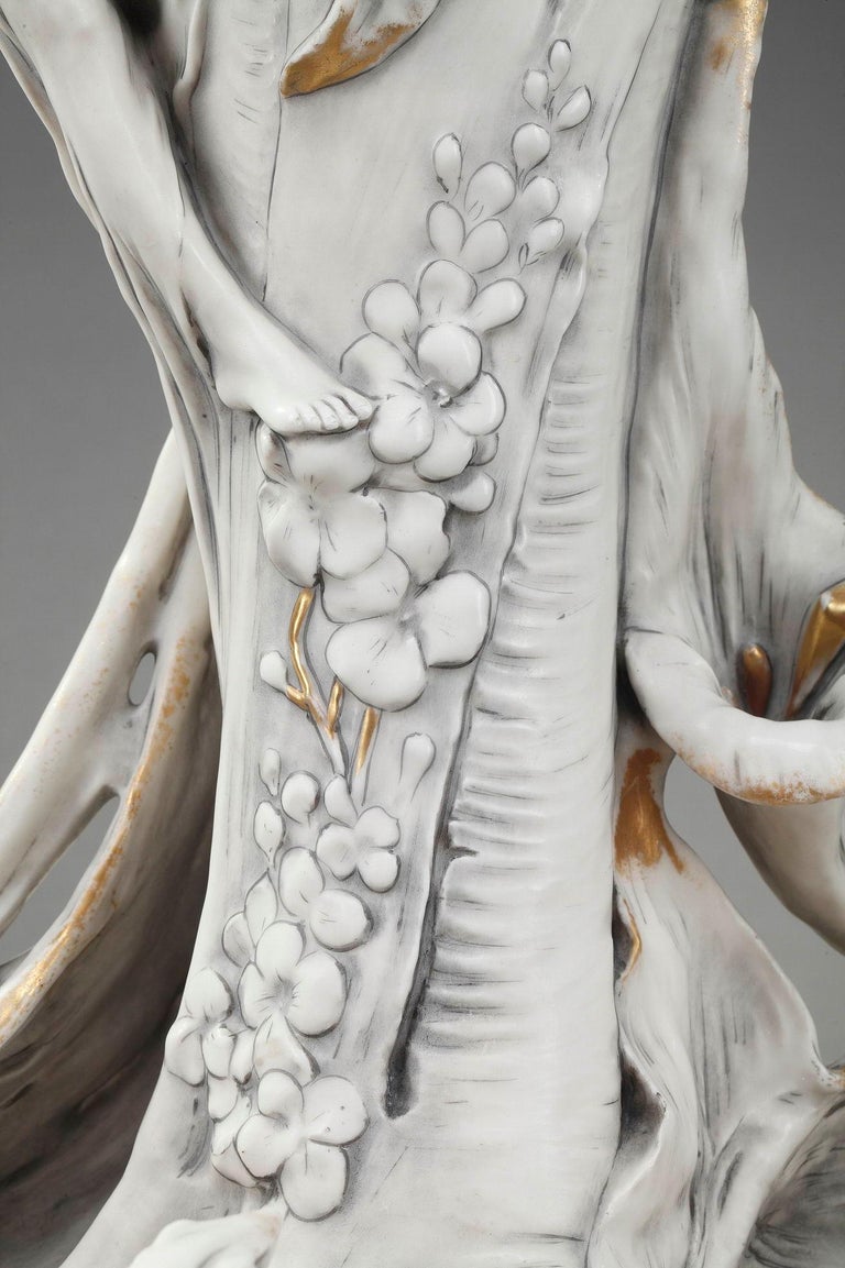 19th Century Large Royal Dux Porcelain Vase with Nymphs at 1stDibs