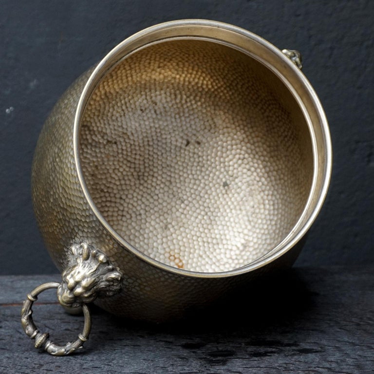 19th Century Large Silver Plated WMF Bowl with 18 Gilt Cups For Sale at ...