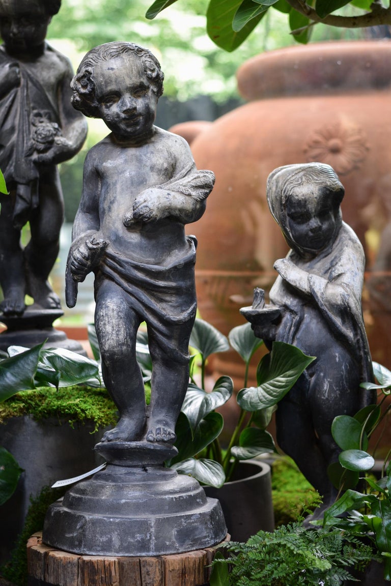 19th Century Lead Statues, Four Seasons For Sale at 1stDibs