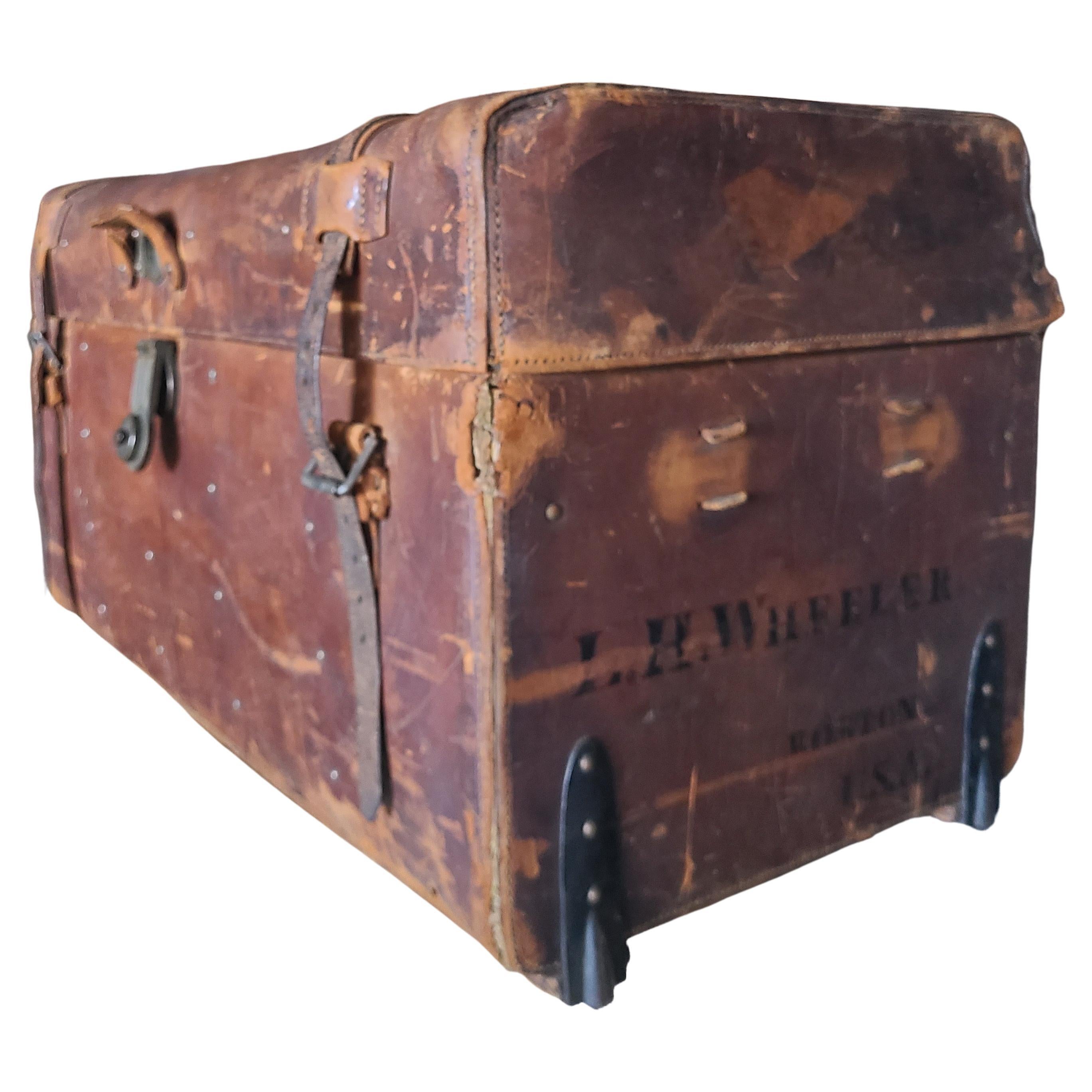Antique Civil War Officers Chest or Trunk at 1stDibs