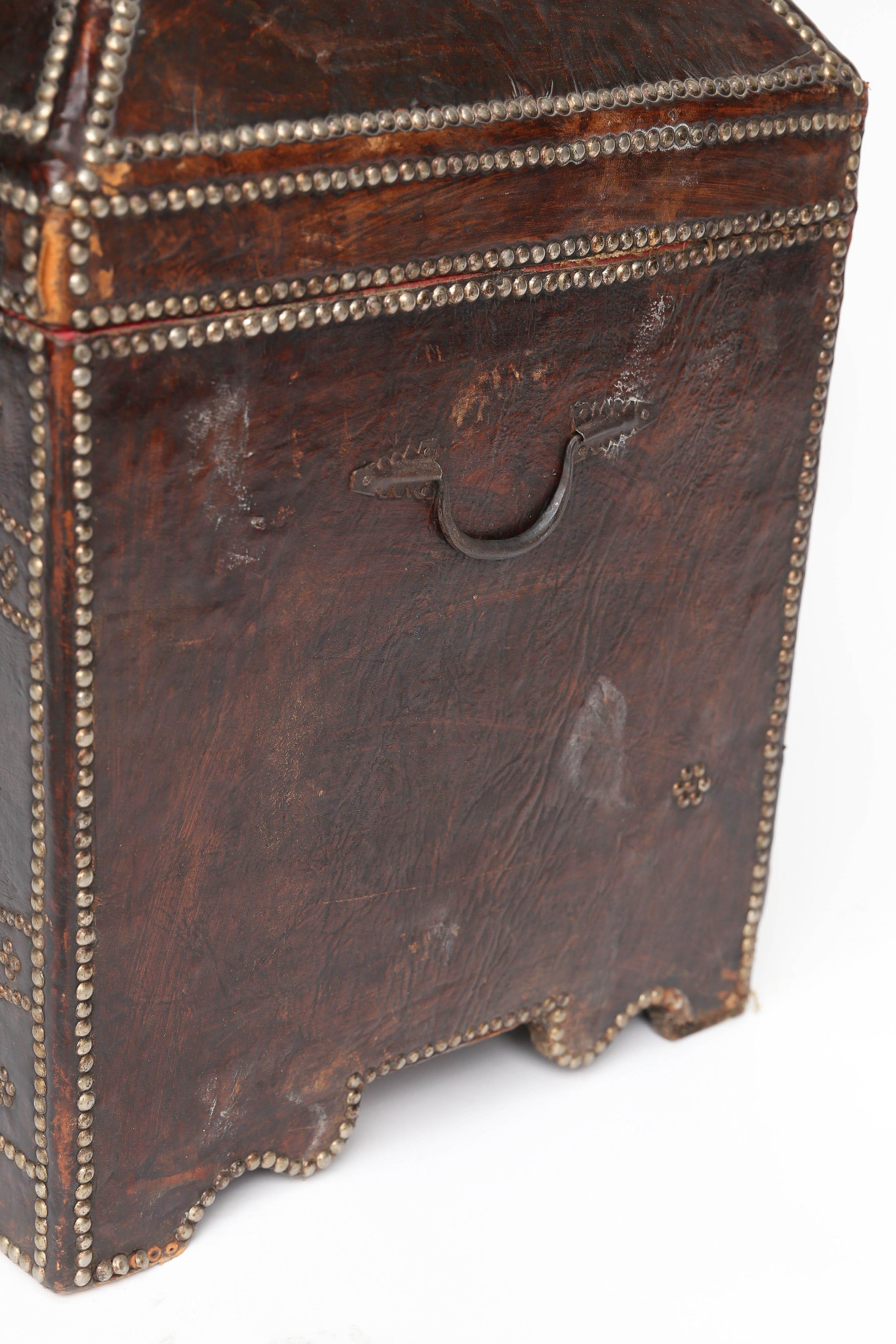 19th Century Leather Studded Trunk at 1stDibs | 19th century trunk