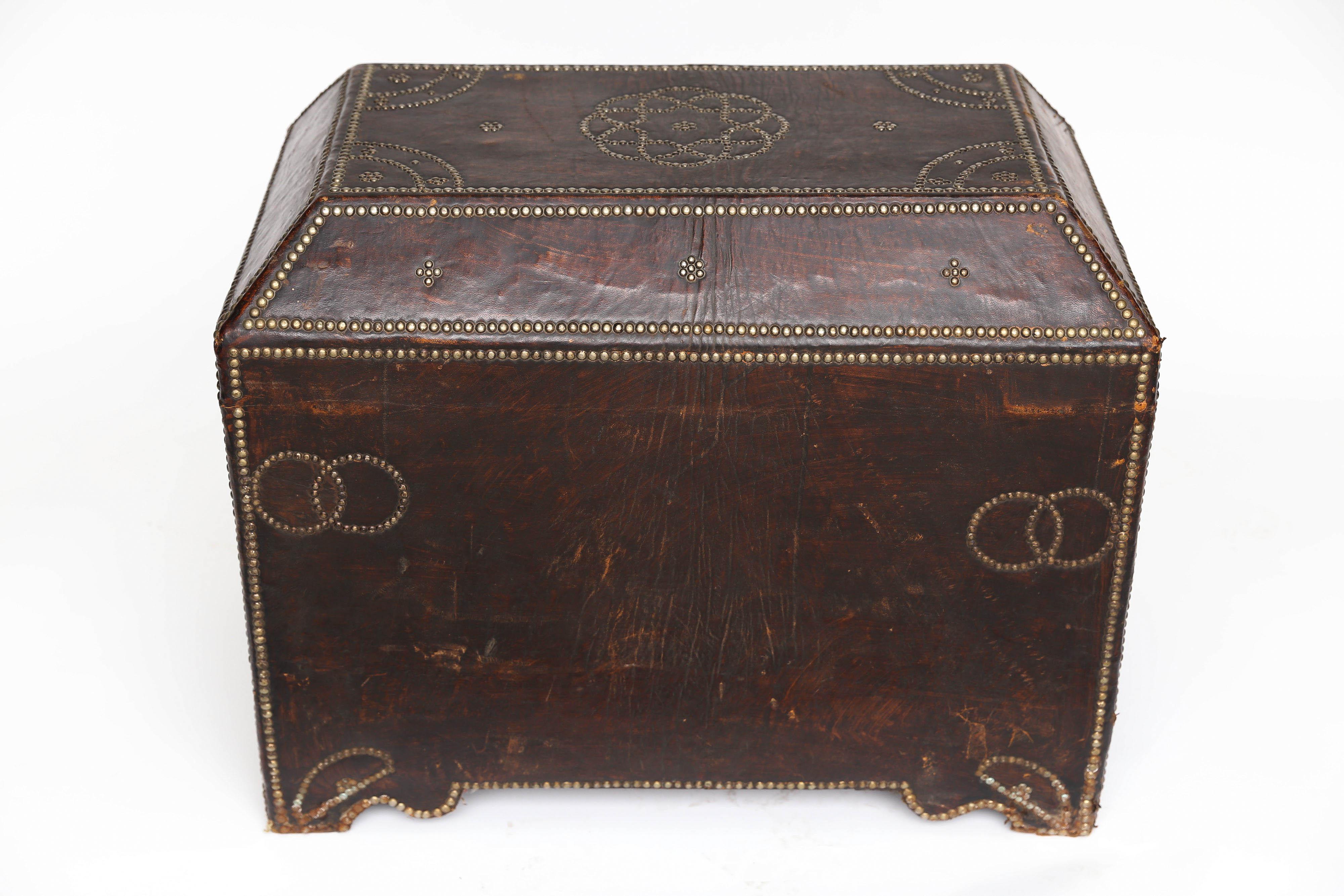 19th Century Leather Studded Trunk at 1stDibs | 19th century trunk