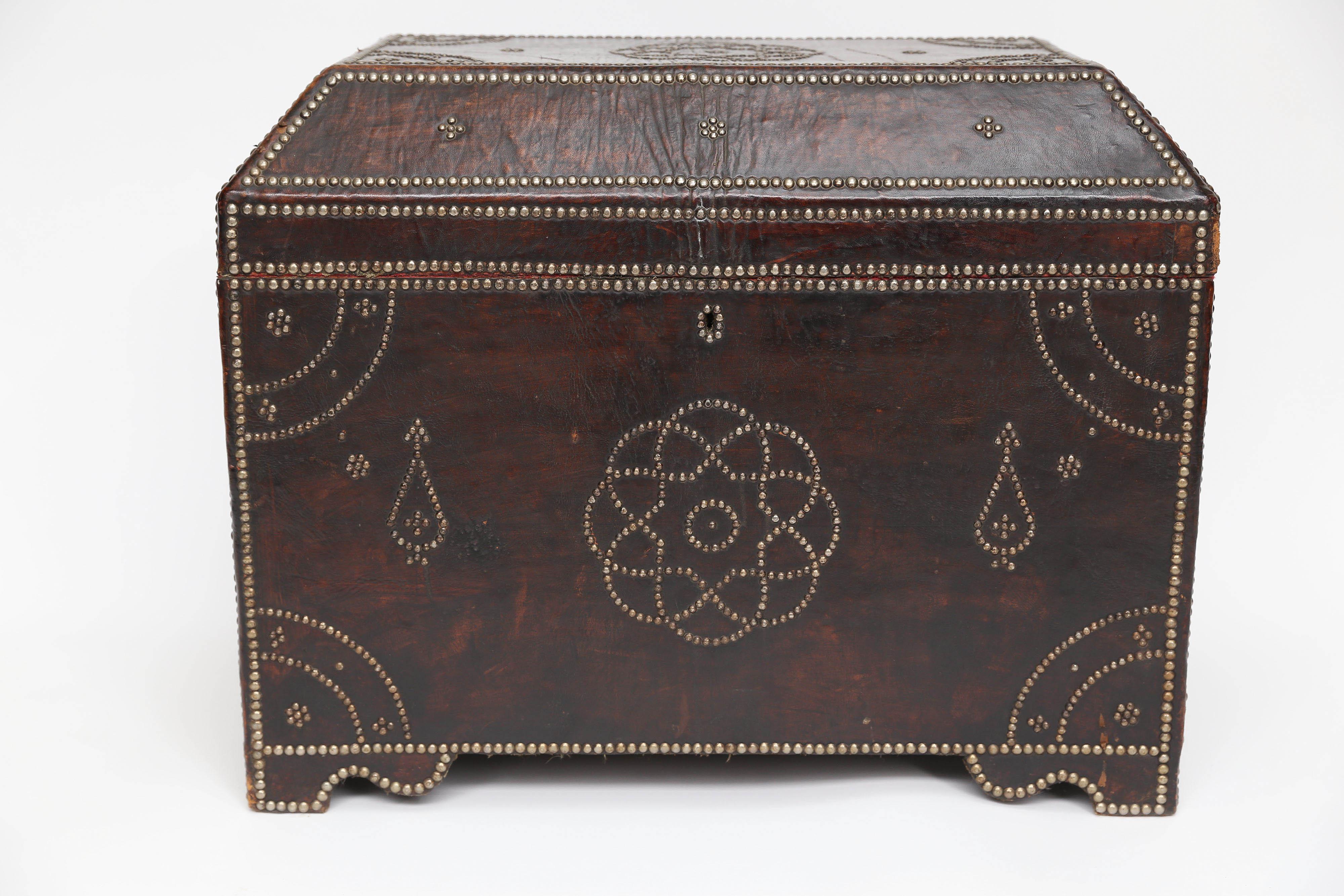 19th Century Leather Studded Trunk at 1stDibs | 19th century trunk