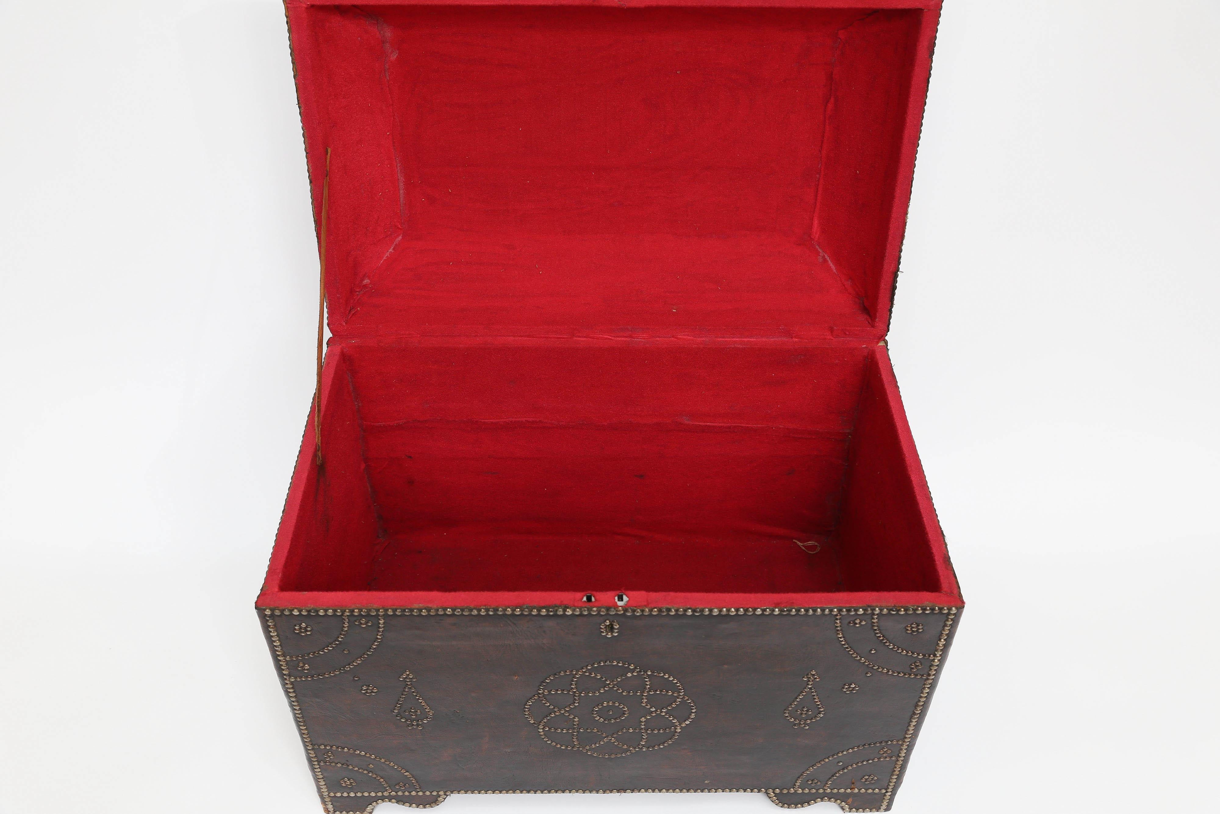 19th Century Leather Studded Trunk at 1stDibs | 19th century trunk