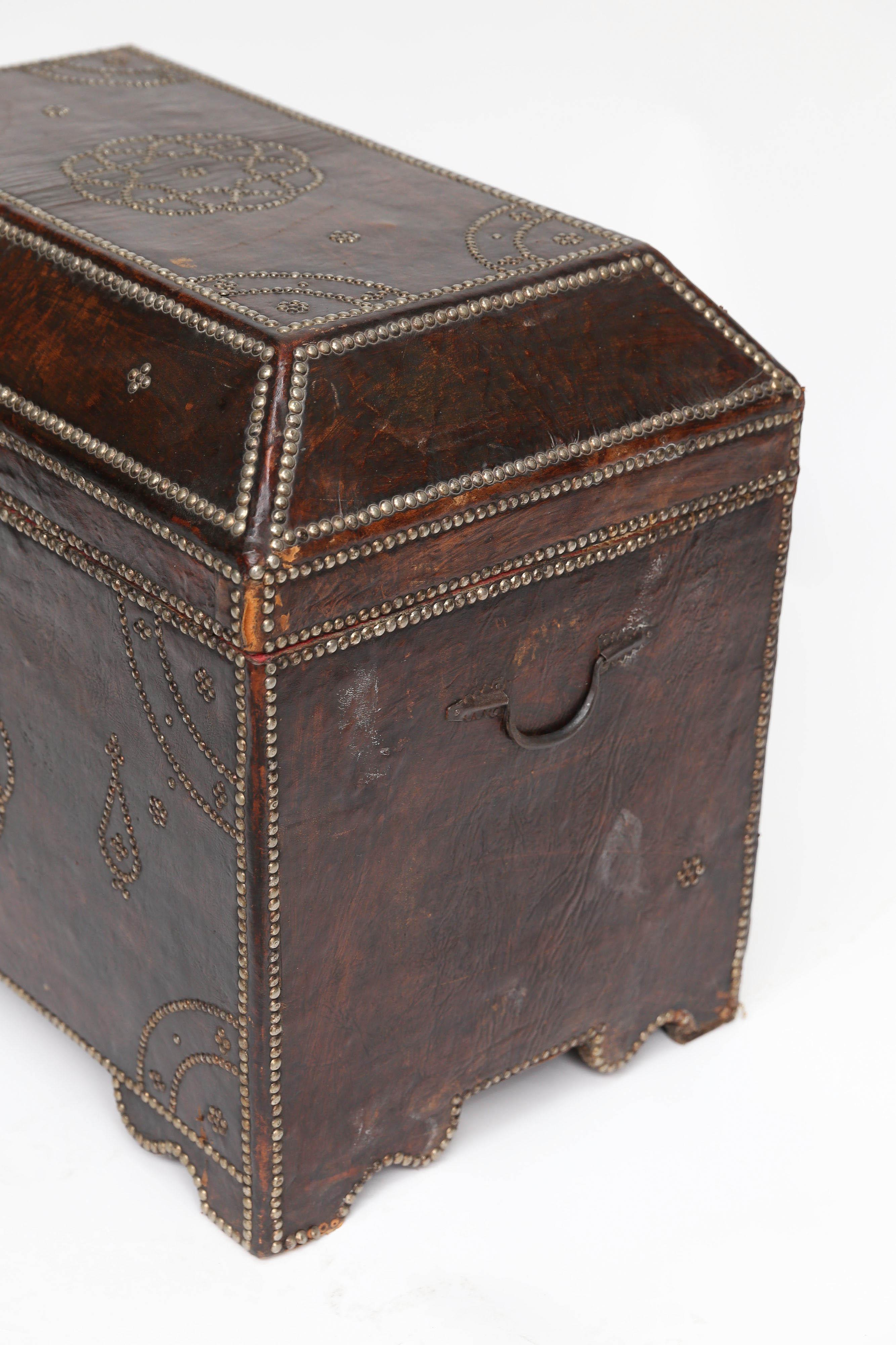 19th Century Leather Studded Trunk at 1stDibs | 19th century trunk