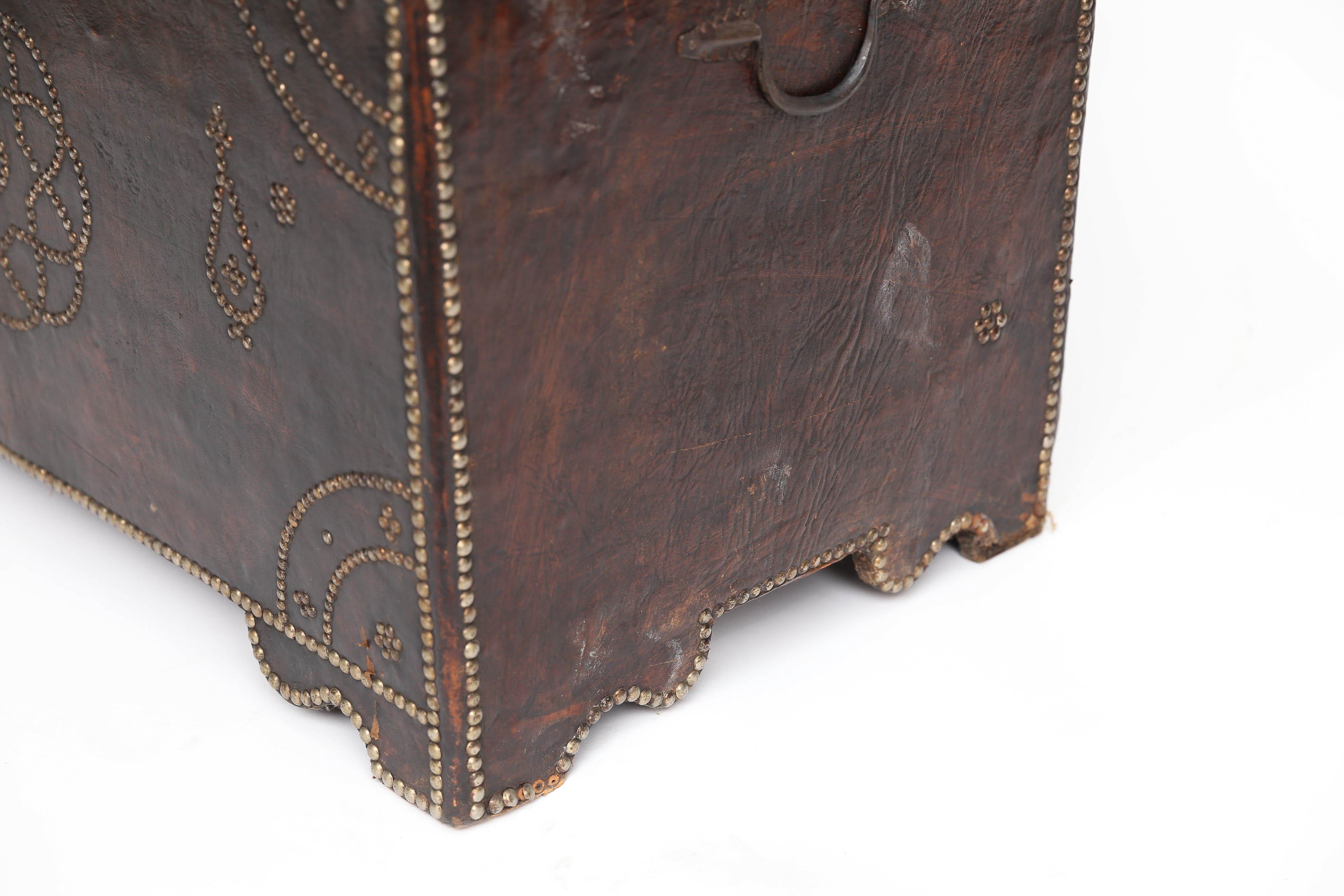 19th Century Leather Studded Trunk at 1stDibs | 19th century trunk