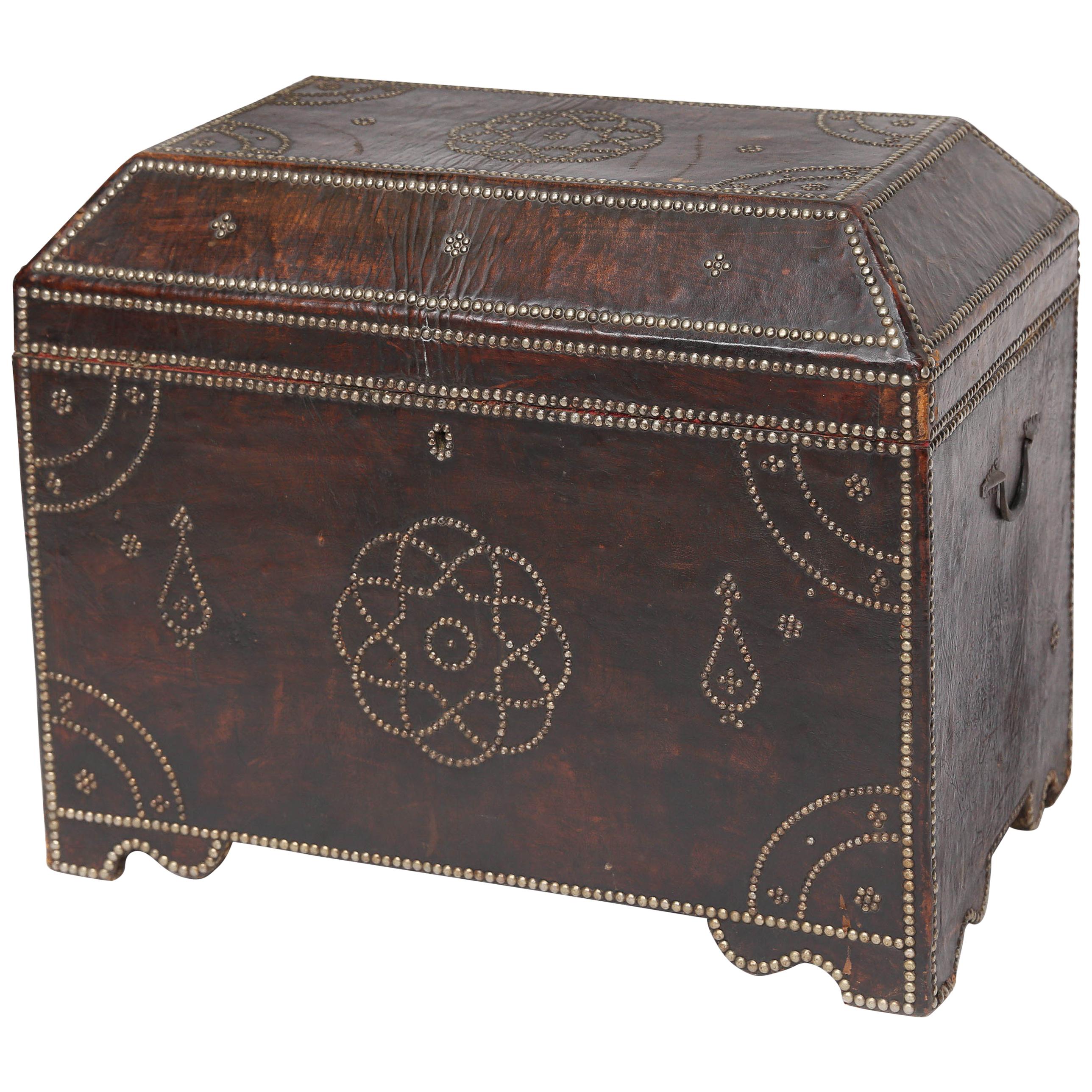 19th Century Leather Studded Trunk at 1stDibs | 19th century trunk