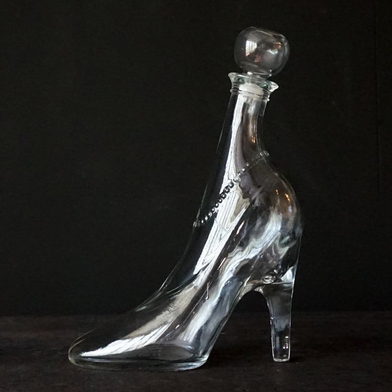 19th Century Legras&Cie and Vintage Glass Boot High Heel Shoe Bottle ...