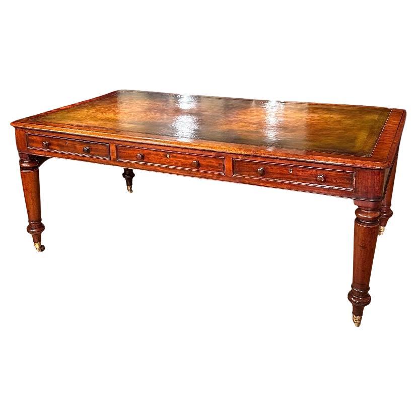 19th Century Large Antique Library Table, Victorian Boardroom at 1stDibs