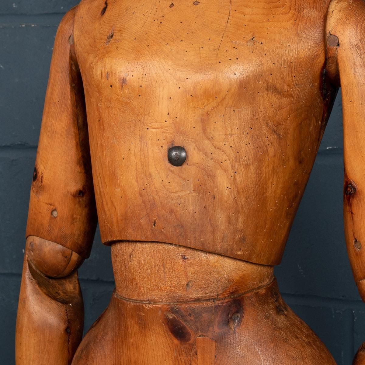 19th Century Life-Size Wooden Artist's Lay Figure, circa 1870 at 1stDibs