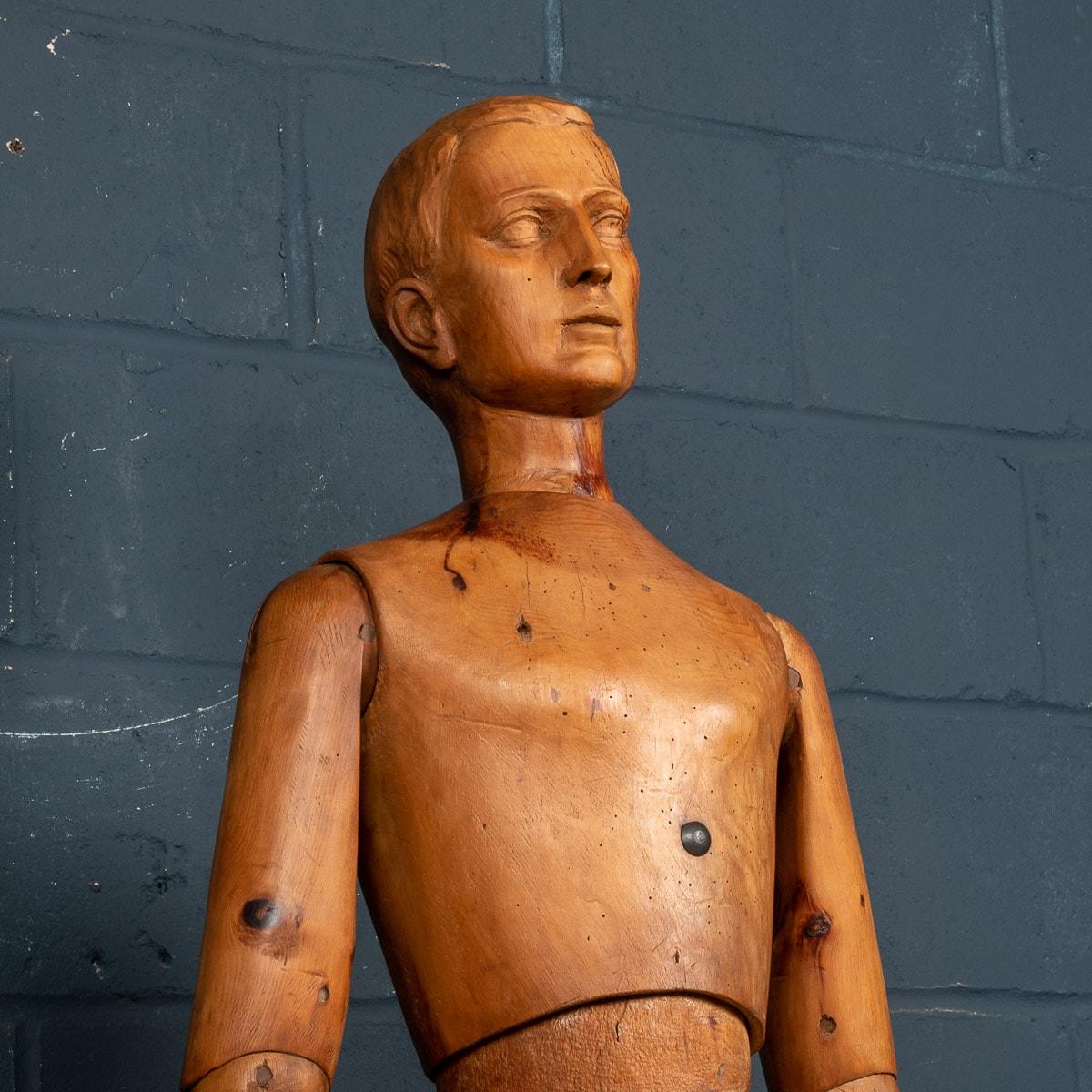 19th Century Life-Size Wooden Artist's Lay Figure, circa 1870 at 1stDibs