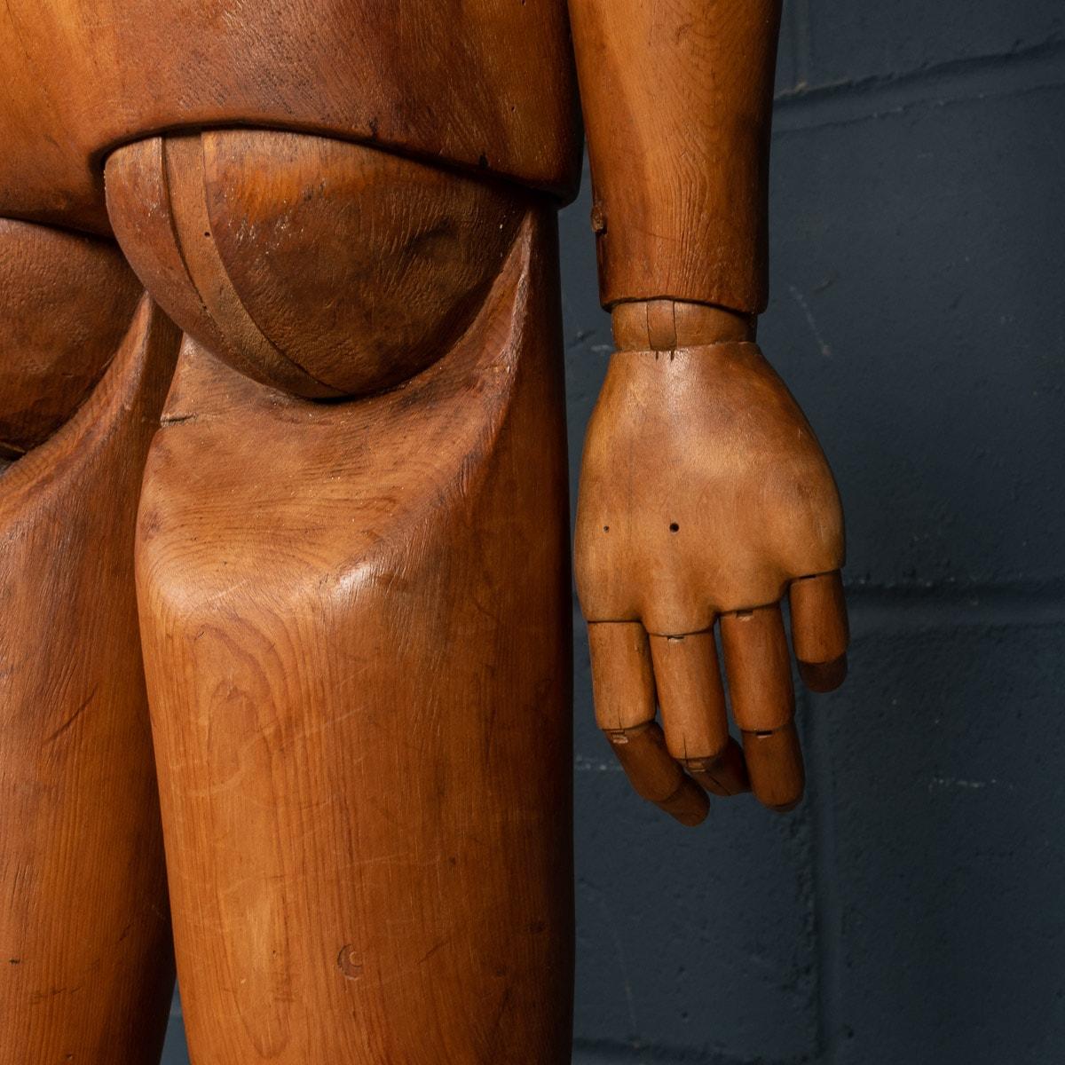 19th Century Life-Size Wooden Artist's Lay Figure, circa 1870 at 1stDibs