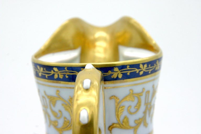19th Century Limoges Gilt Porcelain Pitcher Set For Sale at 1stDibs
