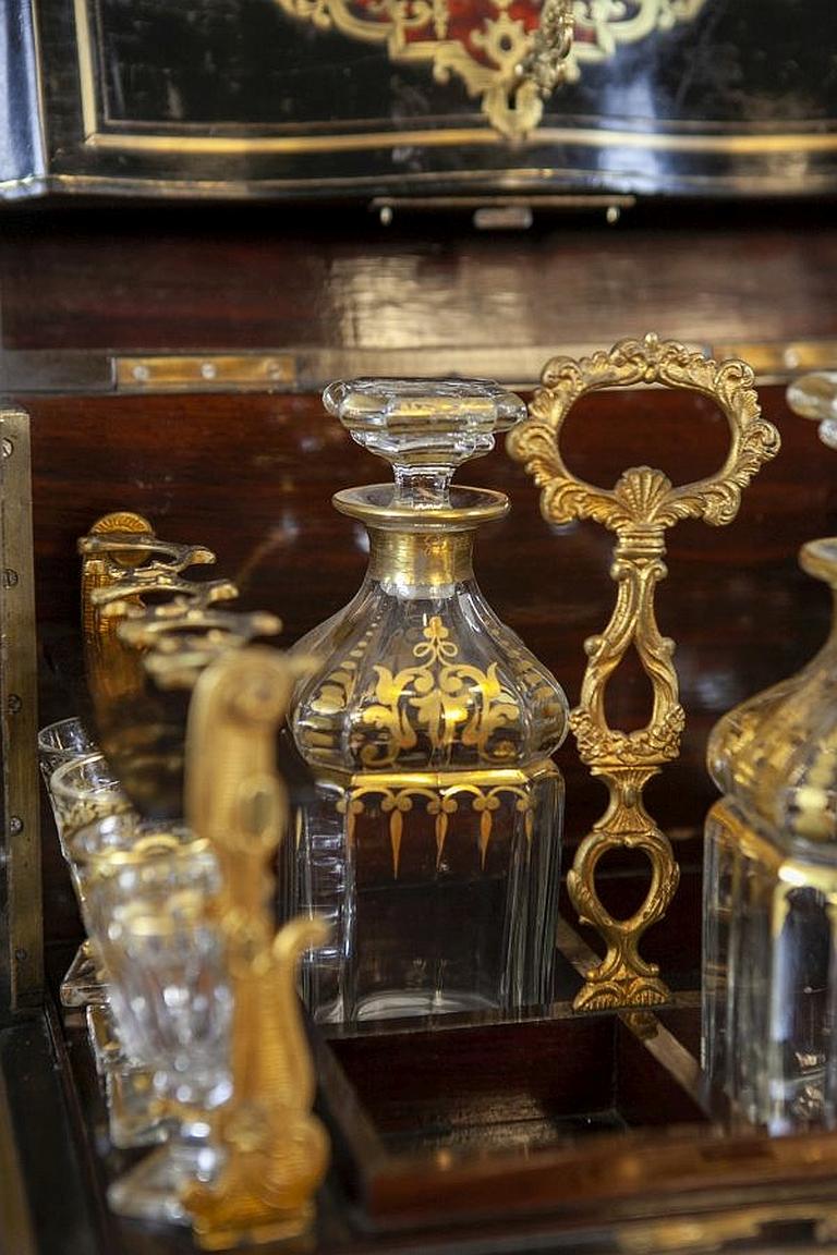 19th-Century Black Rosewood Liquor Case in the Style of Napoleon III ...