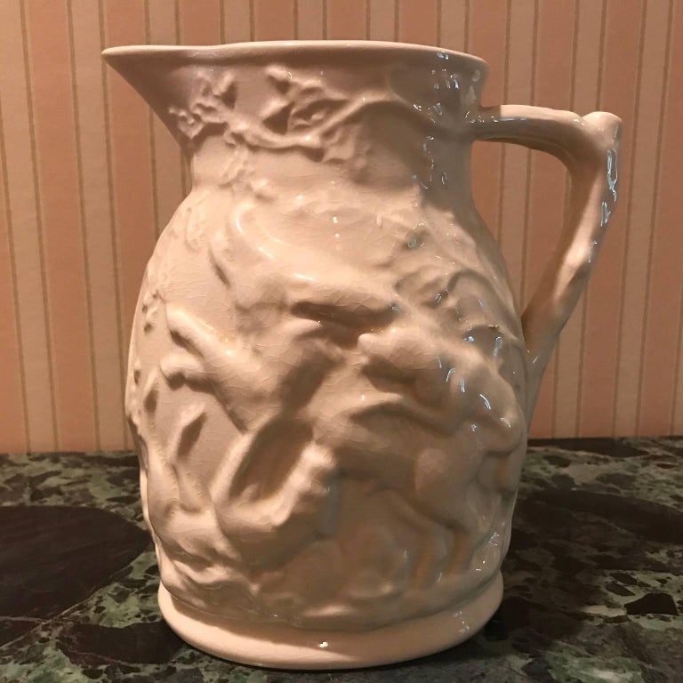 19th Century Lot of Four Porcelain Relief Pitchers For Sale at 1stDibs