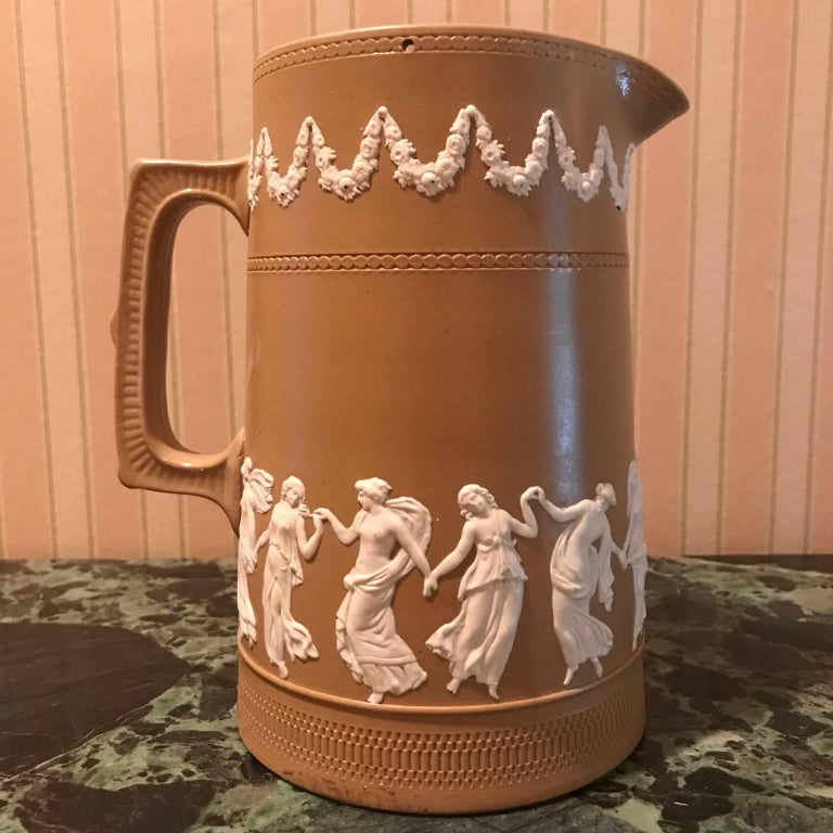 19th Century Lot of Four Porcelain Relief Pitchers For Sale at 1stDibs