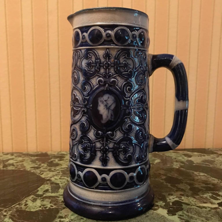 19th Century Lot of Four Porcelain Relief Pitchers For Sale at 1stDibs