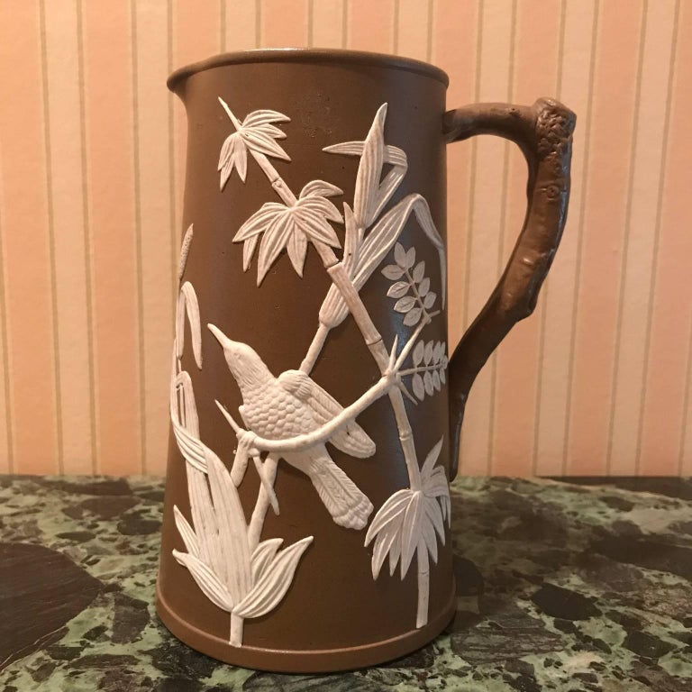 19th Century Lot of Four Porcelain Relief Pitchers For Sale at 1stDibs