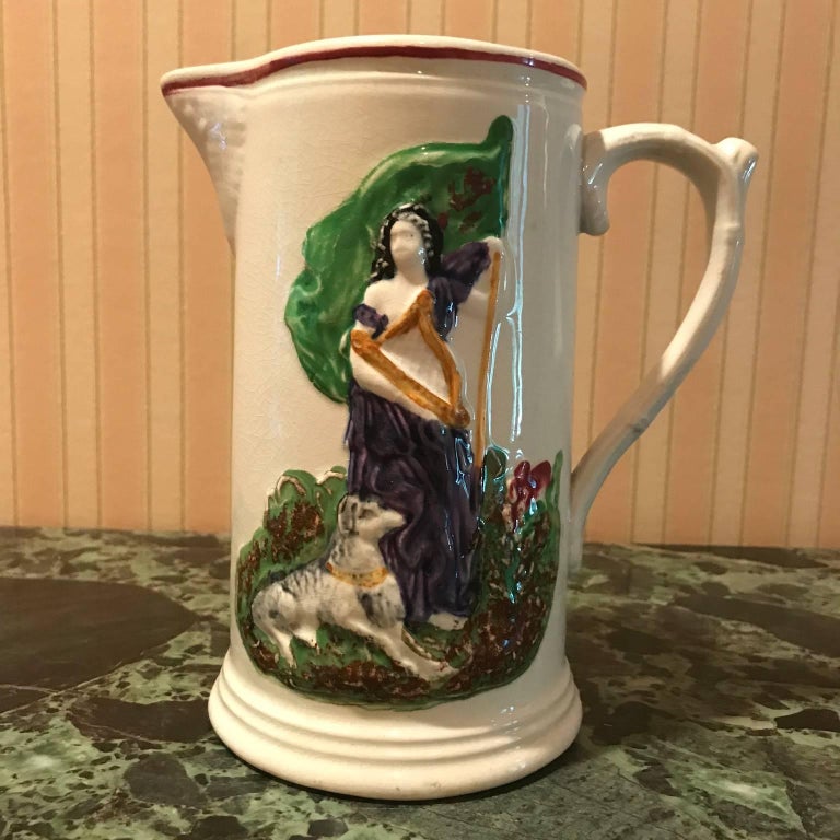 19th Century Lot of Four Porcelain Relief Pitchers For Sale at 1stDibs