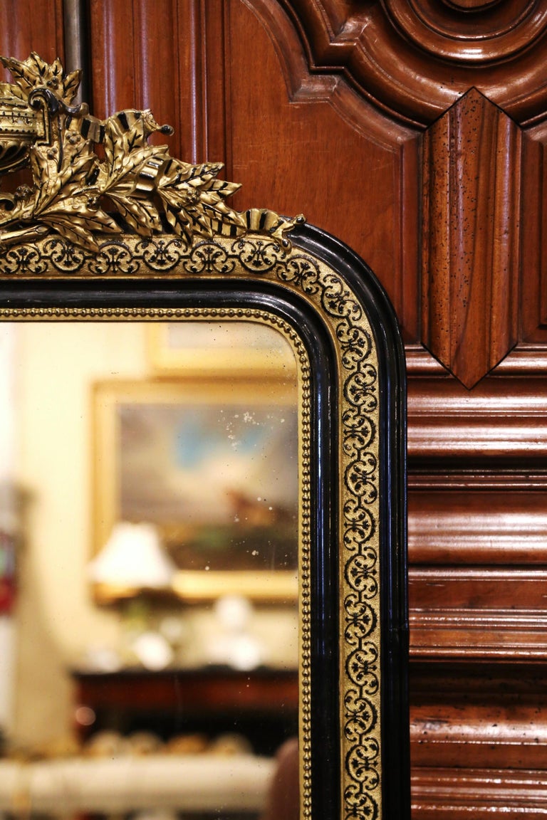 19th Century Louis Philippe Carved Two-Tone Blackened and Gilt Wall ...