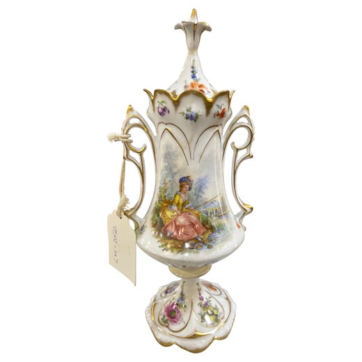 Rare Set of Twelve Late 19th Century German Dresden Porcelain Collector ...