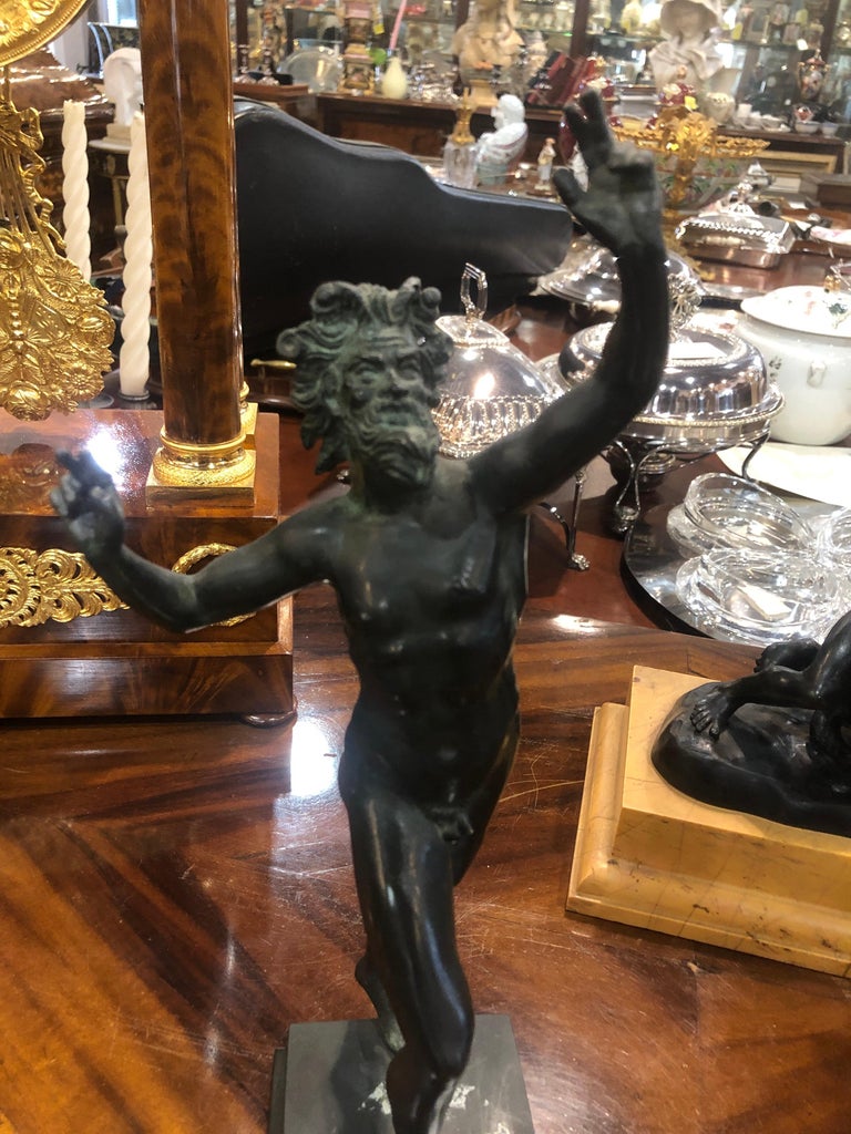 19th Century Louis Philippe Italian Gran Tour Bronze The Dancing Satyr ...