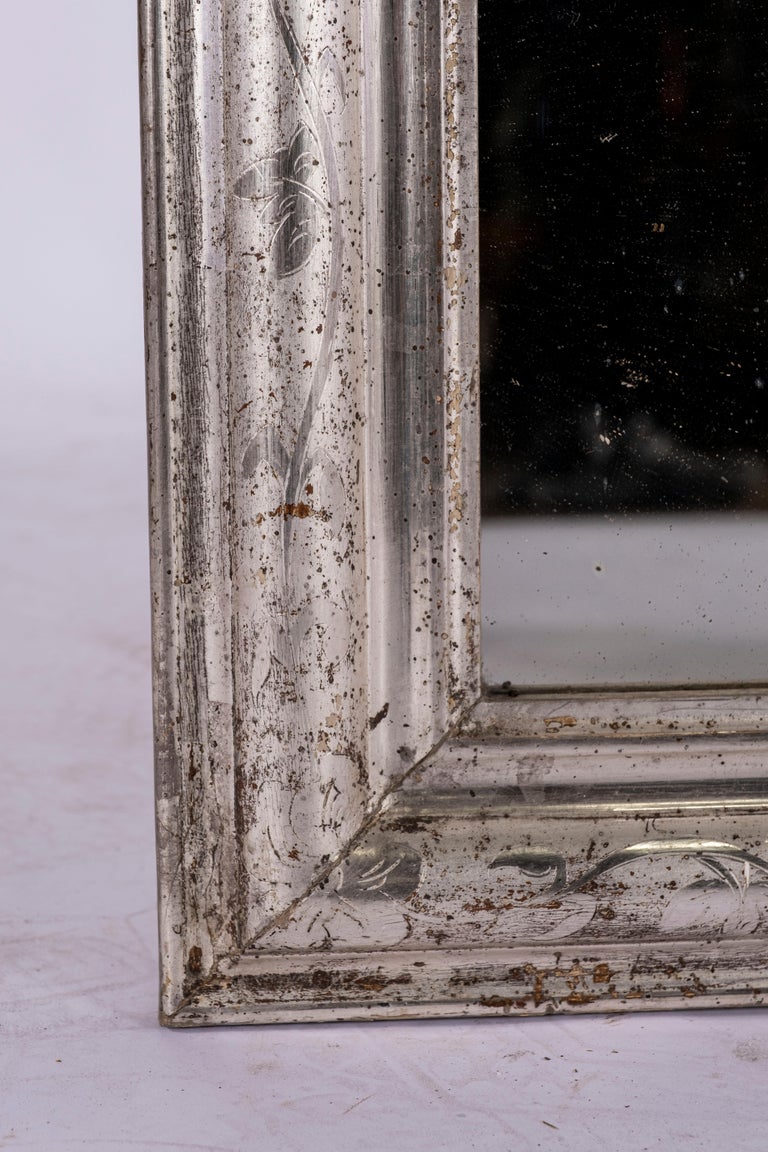19th Century Louis Philippe Silver Mirror For Sale at 1stDibs